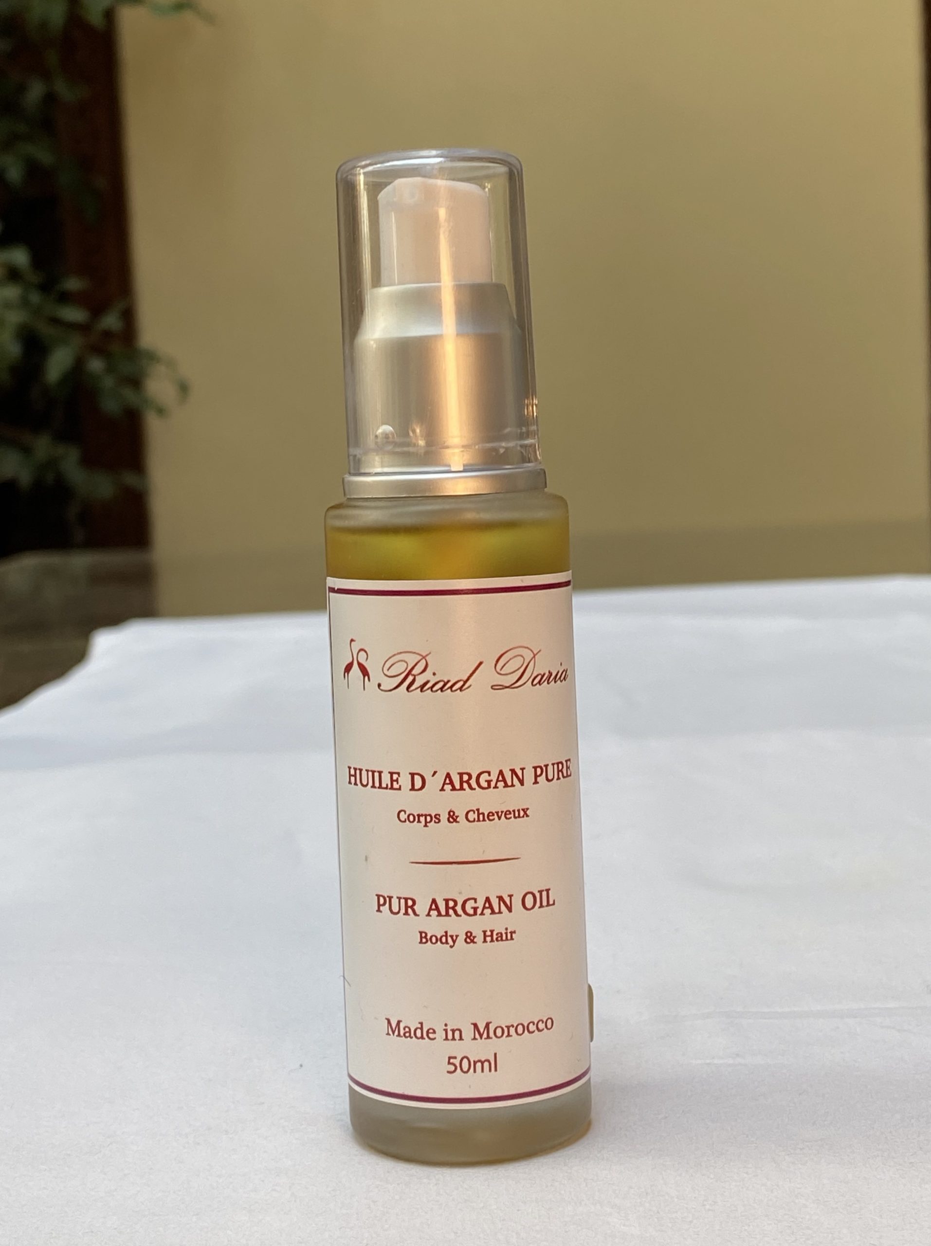 Huile d'argan 100% Bio sélectionné Daria - Riad Daria Marrakech